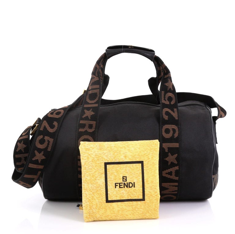 Fendi Vintage Logo Duffle Bag Nylon Small at 1stDibs | fendi duffle bag