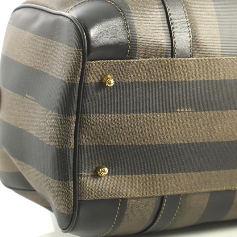 Fendi Vintage Pequin Boston Bag Coated Canvas Large at 1stDibs | fendi ...