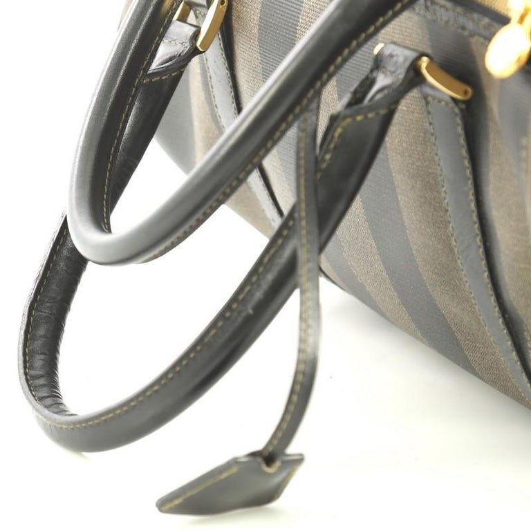 Fendi Vintage Pequin Boston Bag Coated Canvas Large at 1stDibs | fendi ...