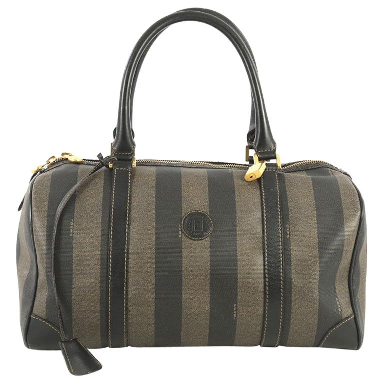 Fendi Vintage Pequin Boston Bag Coated Canvas Large at 1stDibs | fendi ...
