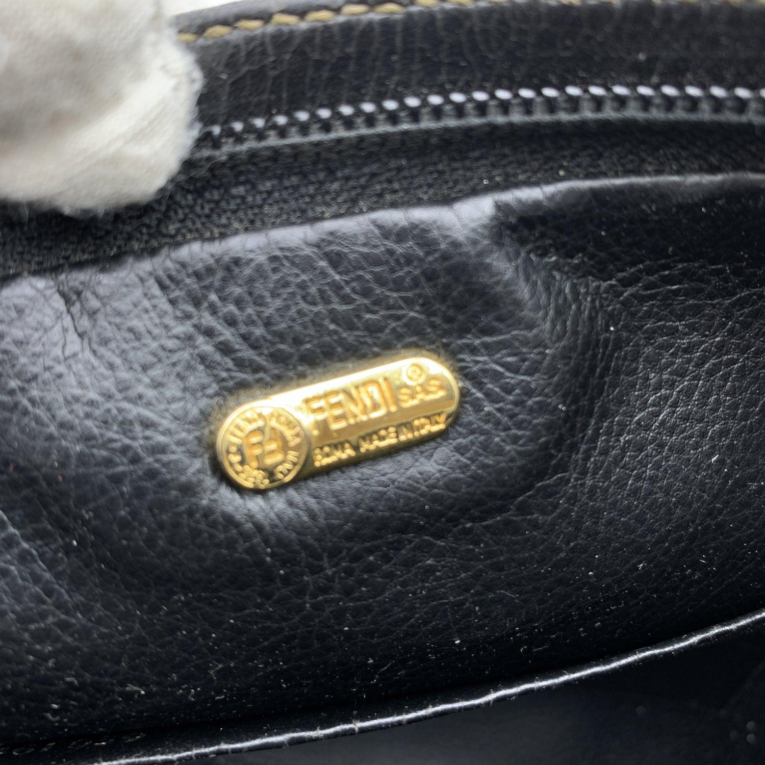 Fendi Vintage Pequin Striped Vinyl Canvas Cosmetic Bag Pouch For Sale ...