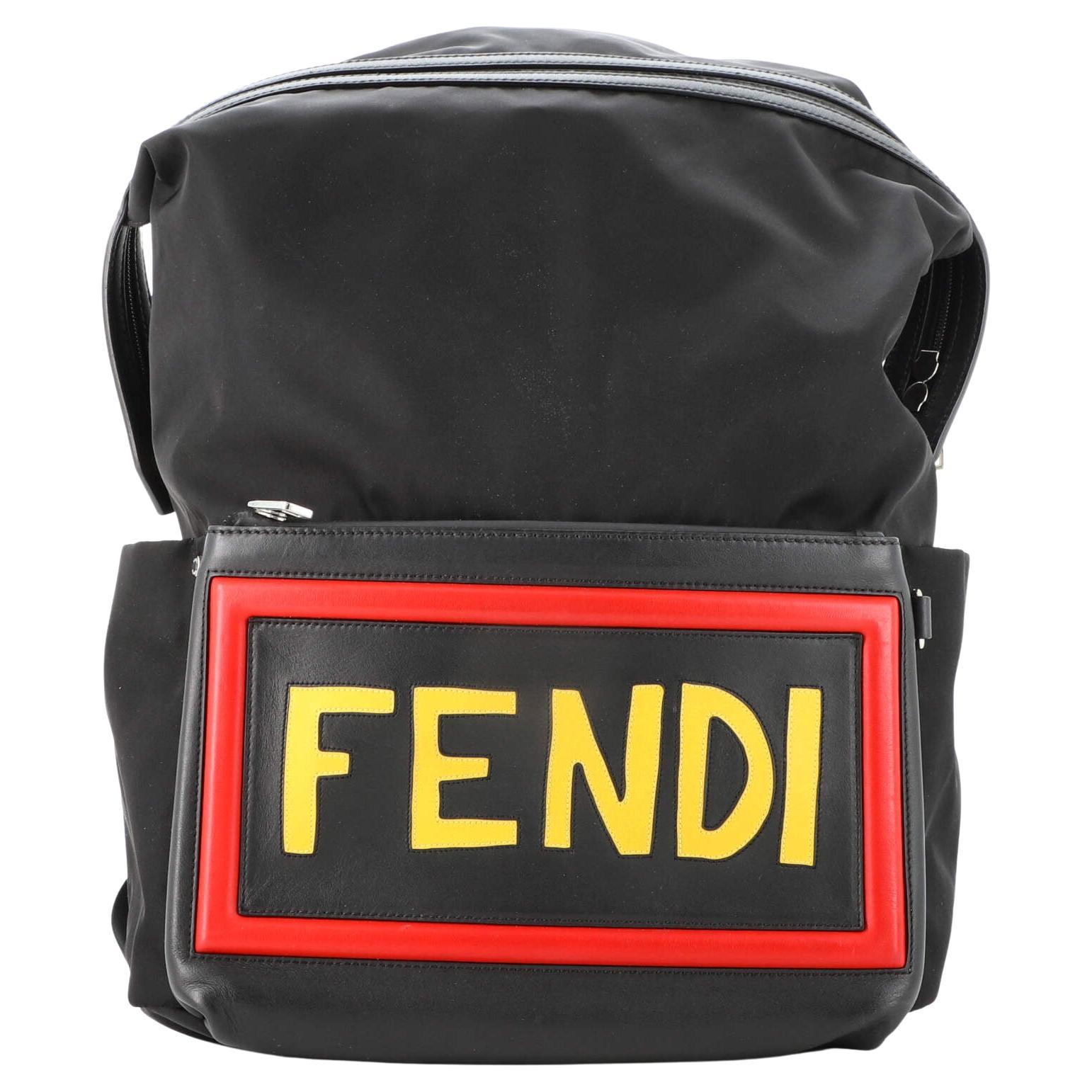 Fendi Vocabulary Backpack Nylon For Sale at 1stDibs