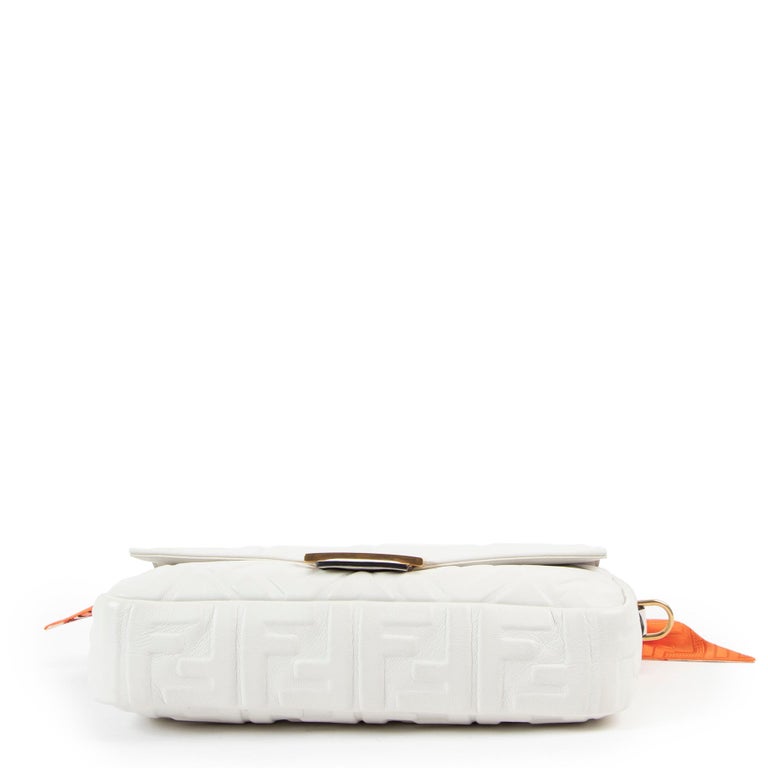 Fendi White Baguette Shoulder Bag + Multicolor Wrappy at 1stDibs
