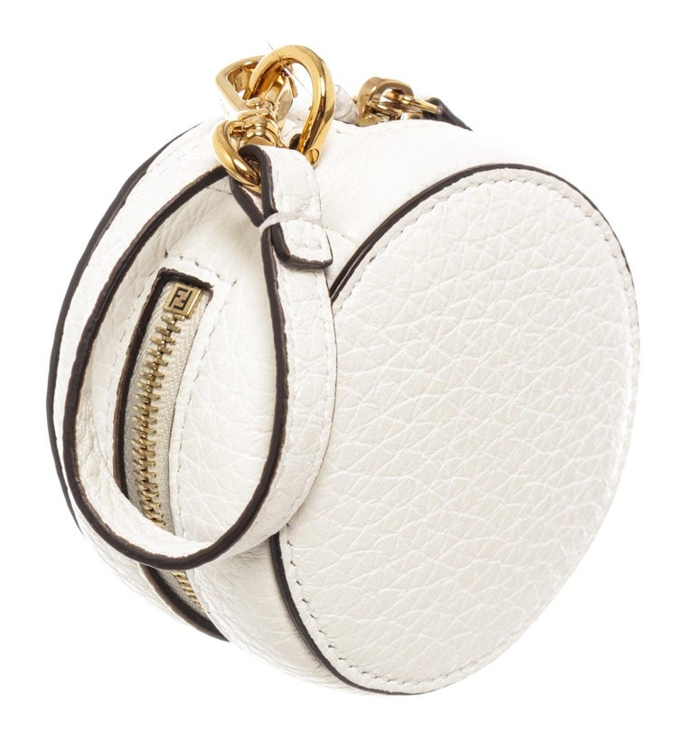 Fendi White Leather Coin Purse With Foldable Nylon Backpack at 1stDibs