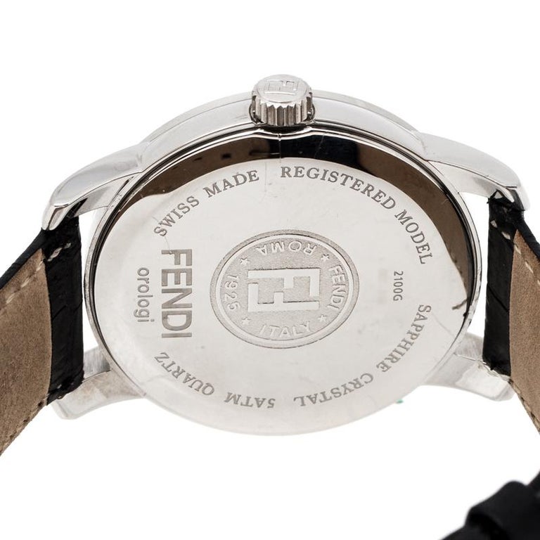 Fendi White Stainless Steel Orologi 2100G Men's Wristwatch 36 mm For Sale at 1stDibs | fendi ...