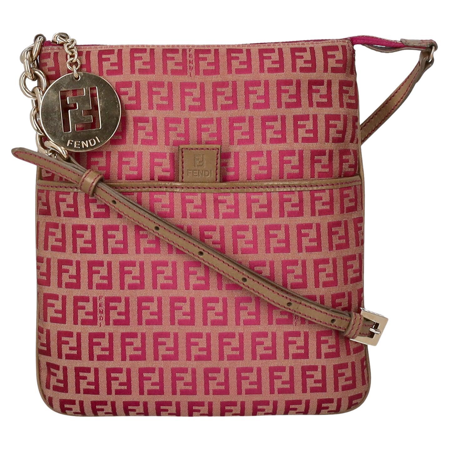 Fendi Brown Corduroy Crossbody Bag at 1stDibs