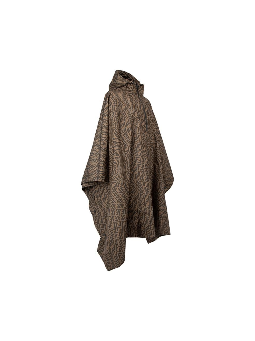 Fendi Women's Brown FF Monogram Waterproof Cape For Sale at 1stDibs