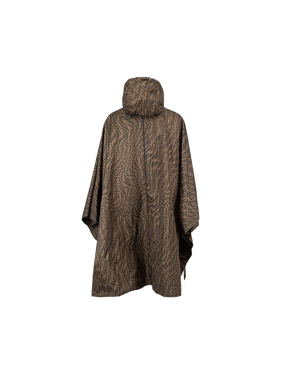 Fendi Women's Brown FF Monogram Waterproof Cape For Sale at 1stDibs