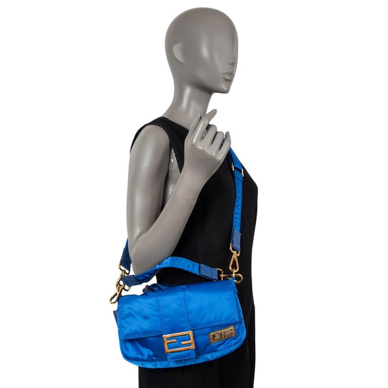 FENDI x PORTER electric blue nylon ULTRA PERFORMANCE BAGUETTE Bag at 1stDibs