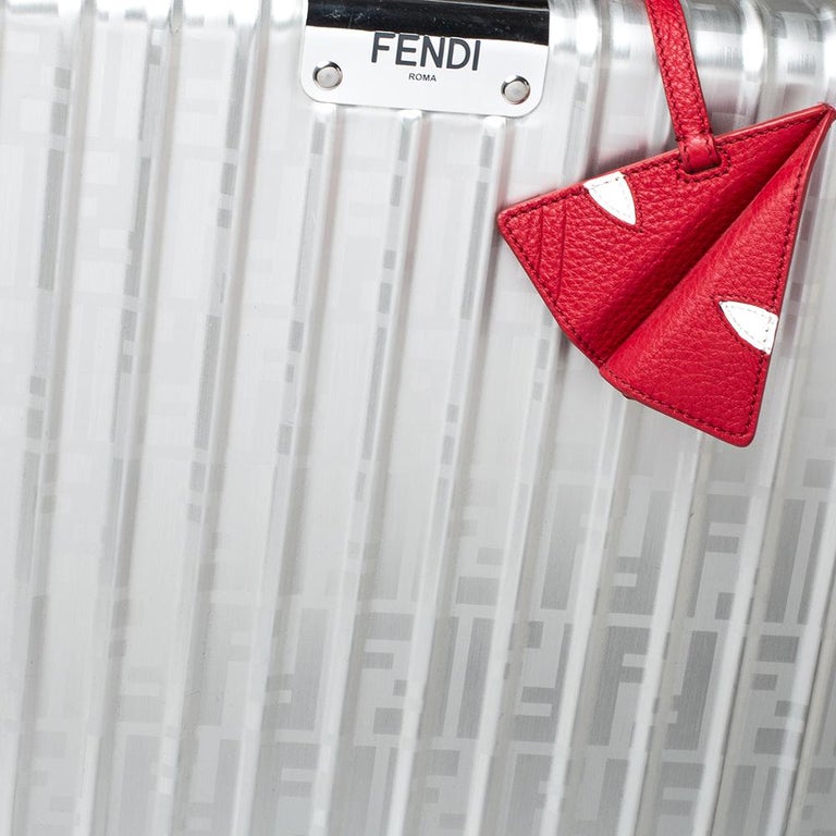 Fendi x Rimowa Zucca FF Logo Aluminum Rolling Suitcase at 1stDibs ...