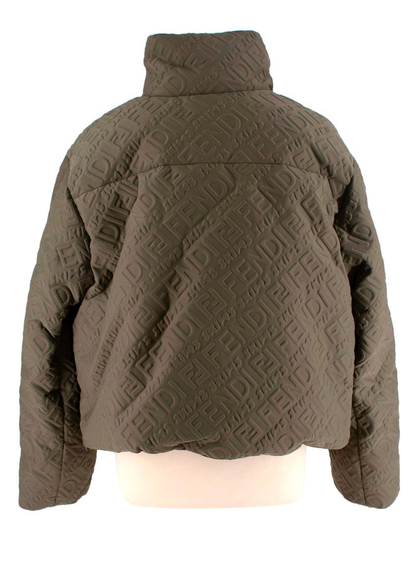 Fendi x Skims Khaki Green Down Puffer Jacket For Sale at 1stDibs ...