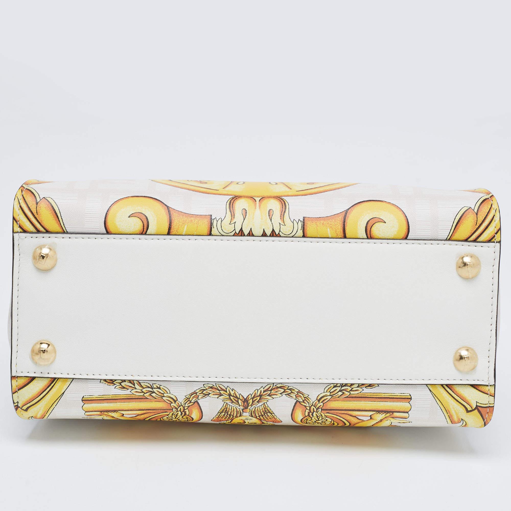 Fendi x Versace Zucca Baroque Print Leather Mini Fendace Peekaboo Top ...