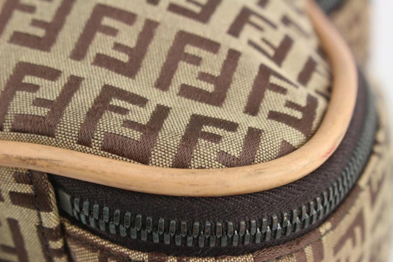 Fendi XL Brown Monogram FF Zucca Duffle Bag 126f45 For Sale at 1stDibs