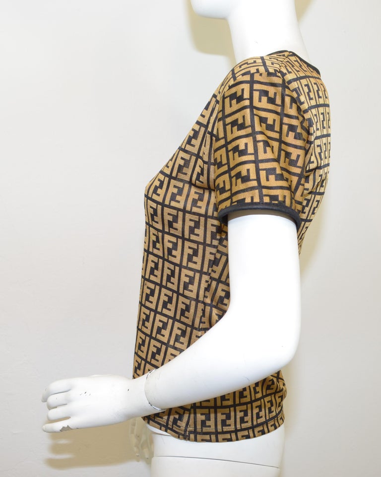 Fendi Zucca Logo Knit Top at 1stDibs | fendi zucca top, fendi strapless top