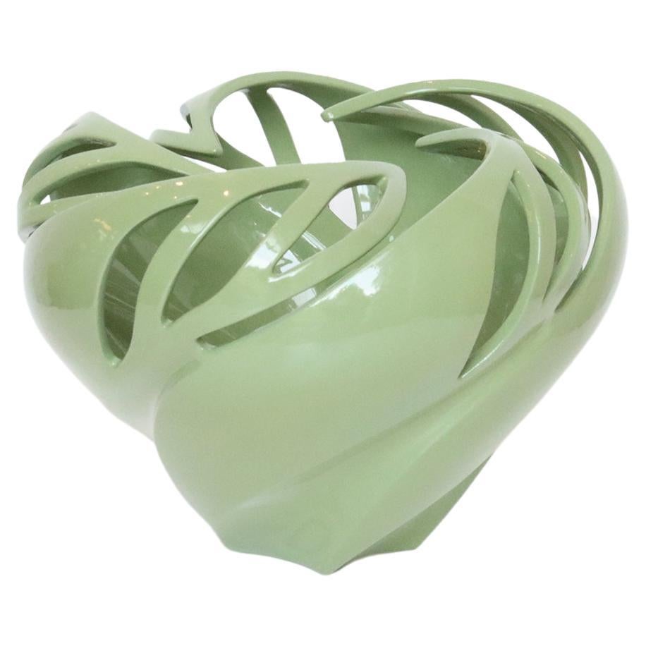 Fenestration Vessel, Olive Green (Matte outside, gloss inside) For Sale ...