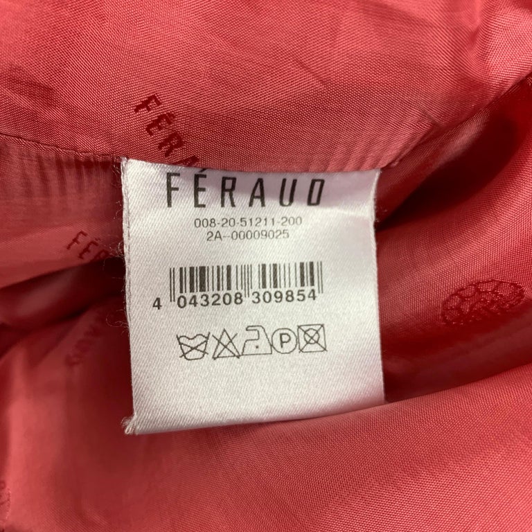 FERAUD Size 12 Pink Cashmere Notch Lapel Jacket Blazer For Sale at 1stDibs