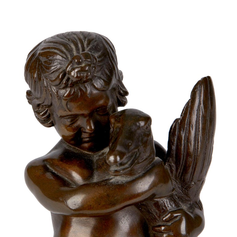 Ferdinand Barbedienne '1810-1892' French Bronze Sculpture Boy with ...