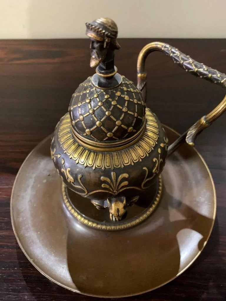 Ferdinand Barbedienne, Gilt Bronze Inkwell, 19th Century For Sale at ...