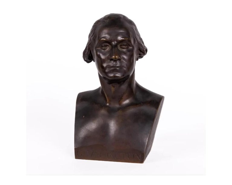 Ferdinand Barbedienne, a French Patinated Bronze Bust of George ...