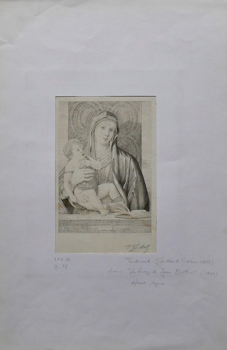 Ferdinand Gaillard - Madonna and Child - Original Bulino by Ferdinand ...