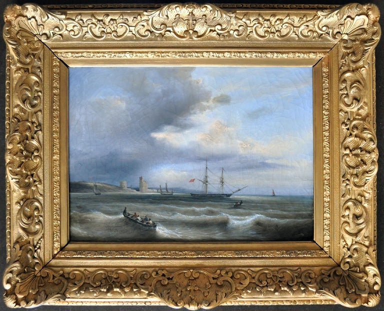 French Seascape Ships off Saint Vaast la Hougue Masterwork Ferdinand ...