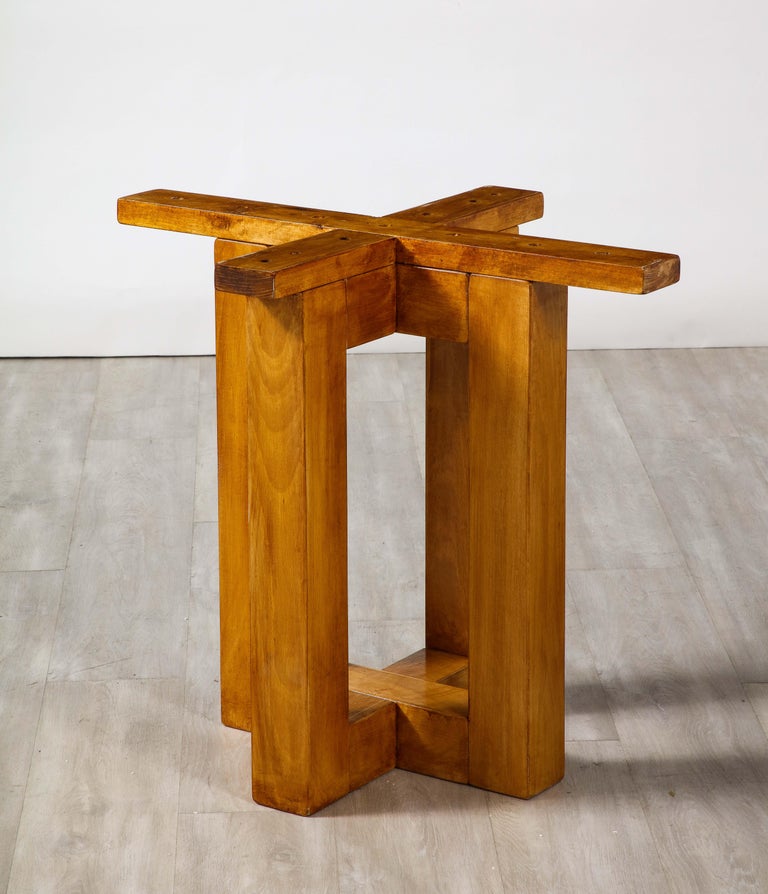 Ferdinando Meccani Travertine, Wood Dining Table or Center Table, Italy ...