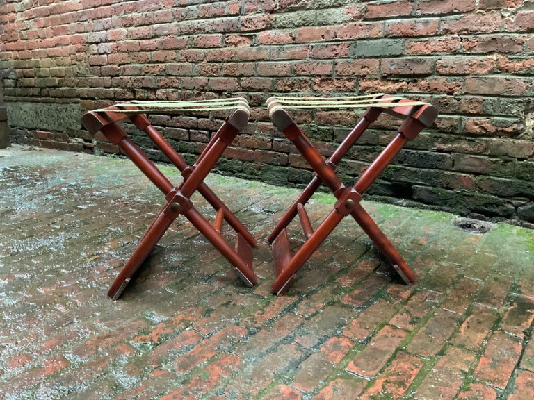 Ferguson Brothers Manufacturing Company Campaign Style Luggage Racks at ...