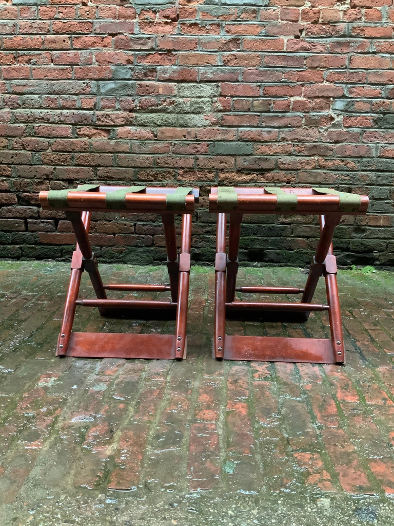 Ferguson Brothers Manufacturing Company Campaign Style Luggage Racks at ...