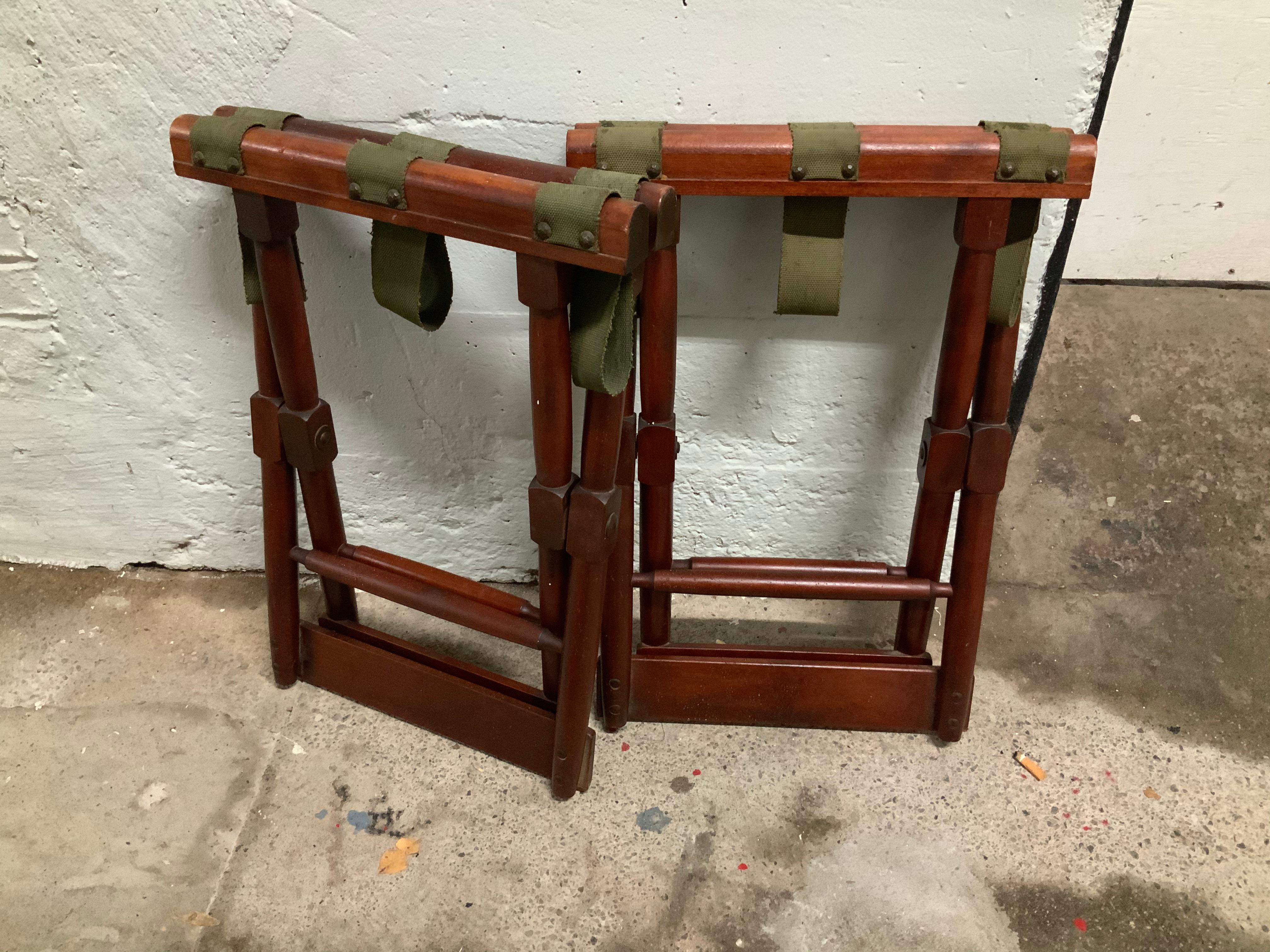 Ferguson Brothers Manufacturing Company Campaign Style Luggage Racks at ...