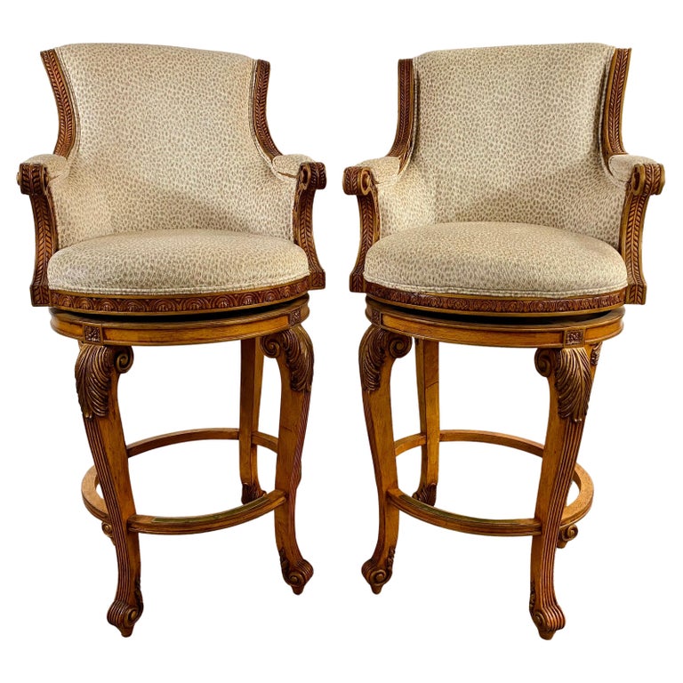 Ferguson Copeland Italian Provincial Style Bar Stool, a Pair For Sale ...