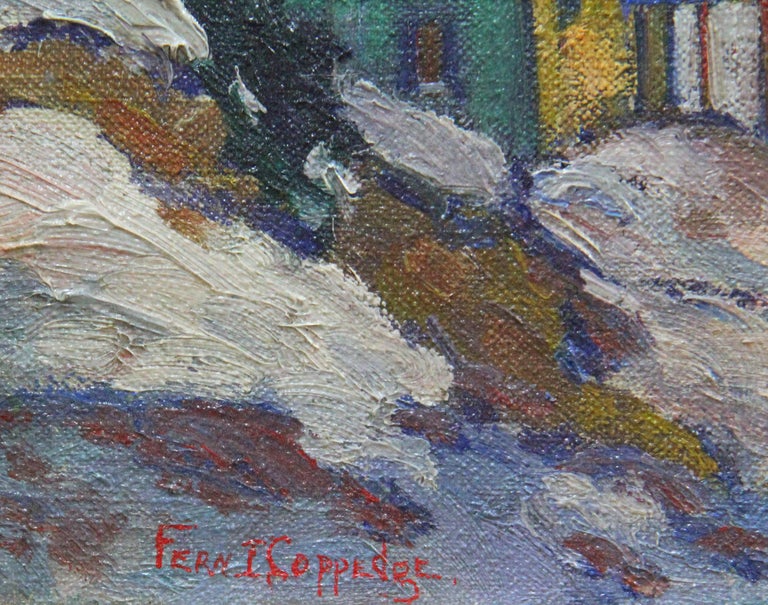 Fern Isabel Coppedge - Fern Isabel Coppedge, Winter Scene, Oil on ...