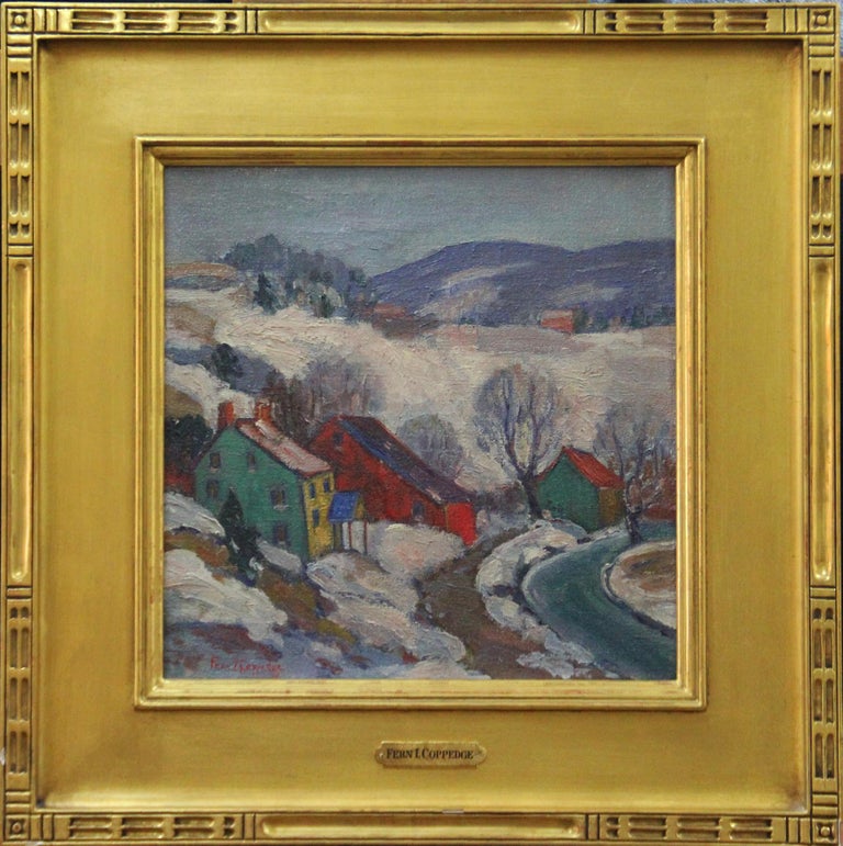 Fern Isabel Coppedge - Fern Isabel Coppedge, Winter Scene, Oil on ...