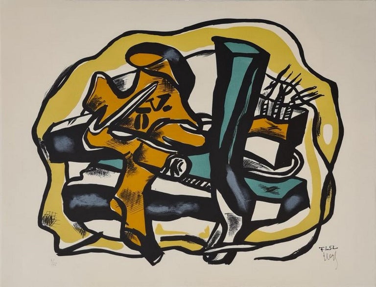 Fernand Léger - Composition on a yellow background For Sale at 1stDibs