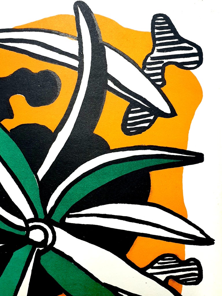 Fernand Léger - Fernand Léger - Flowers - Original Lithograph at 1stDibs