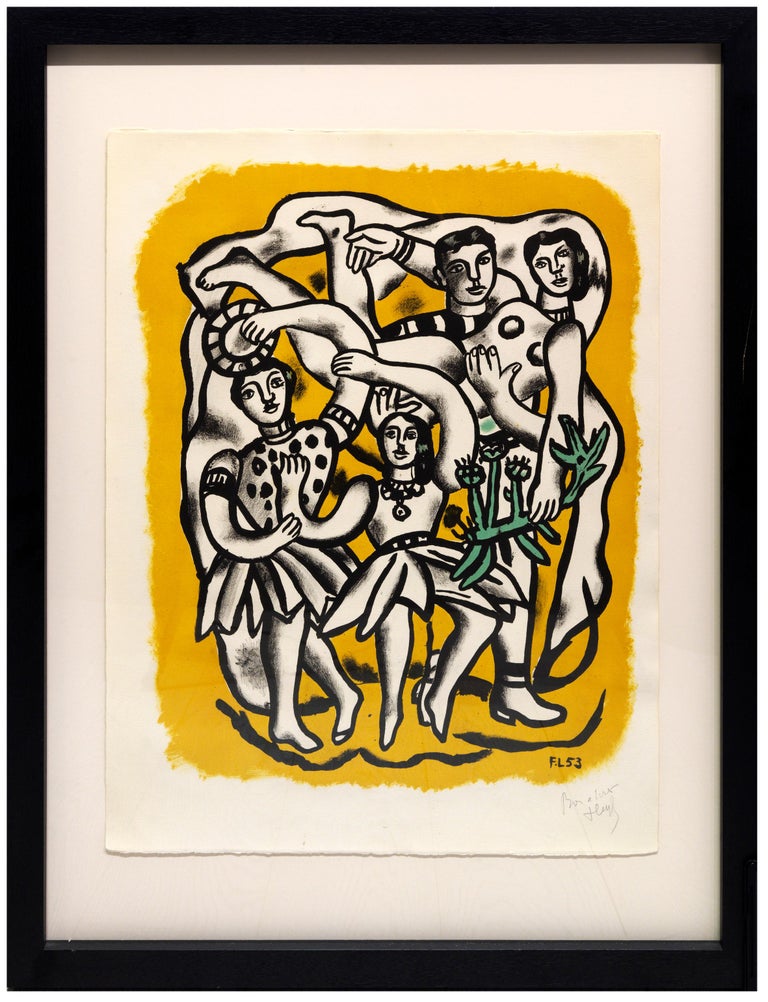 Fernand Léger - Les Danseuses (Fond jaune) - Léger, Print, Lithograph ...