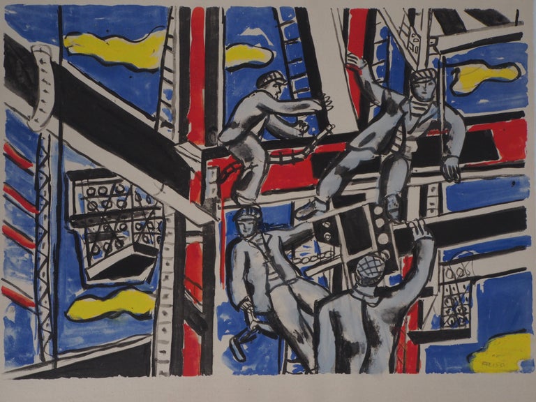 Fernand Léger - The Builders - Lithograph and Stencil, 1959 For Sale at ...