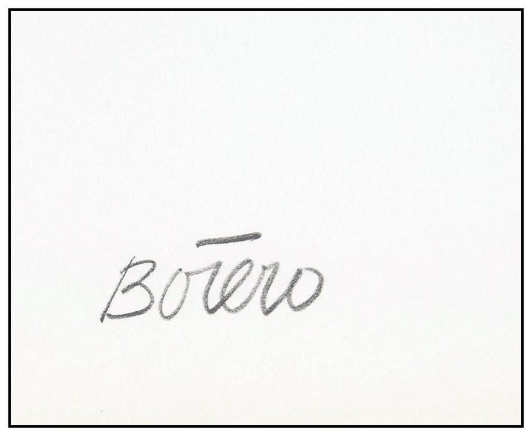 Fernando Botero - Fernando Botero Hand Signed Color Lithograph Le ...