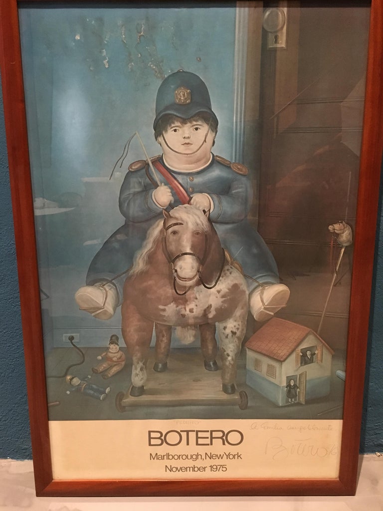 Fernando Botero Poster Police Boy on Horse For Sale at 1stDibs