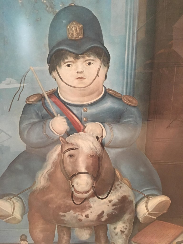 Fernando Botero Poster Police Boy on Horse For Sale at 1stDibs