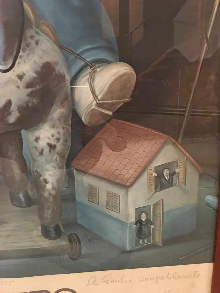 Fernando Botero Poster Police Boy on Horse For Sale at 1stDibs