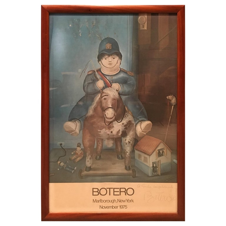 Fernando Botero Poster Police Boy on Horse For Sale at 1stDibs
