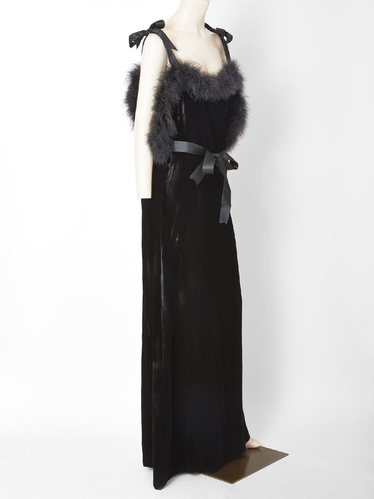 Fernando Sanchez Velvet Gown For Sale at 1stDibs