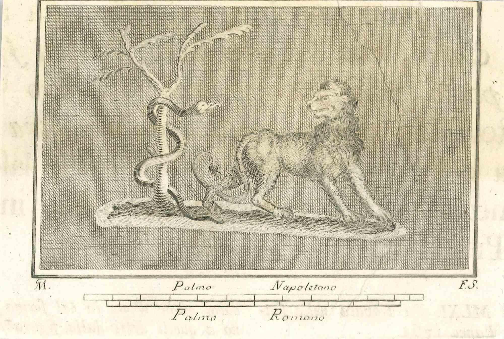 Fernando Strina - Ancient Roman Statue - Original Etching by Fernando ...