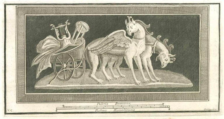 Fernando Strina - Fresco from "Antiquities of Herculaneum - Etching by ...