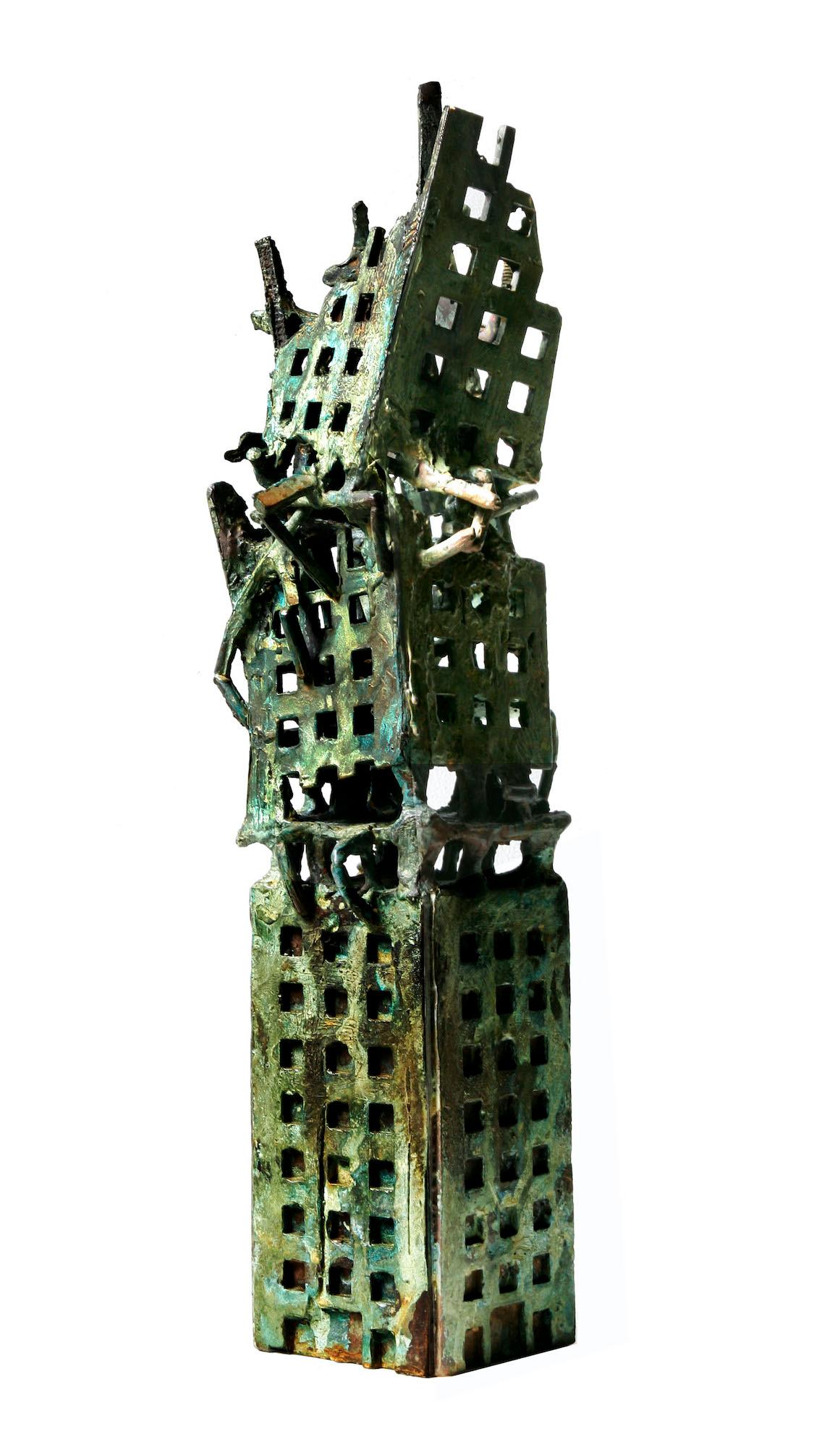 Fernando Suarez Reguera - Destruction VI, figurative sculpture, bronze ...