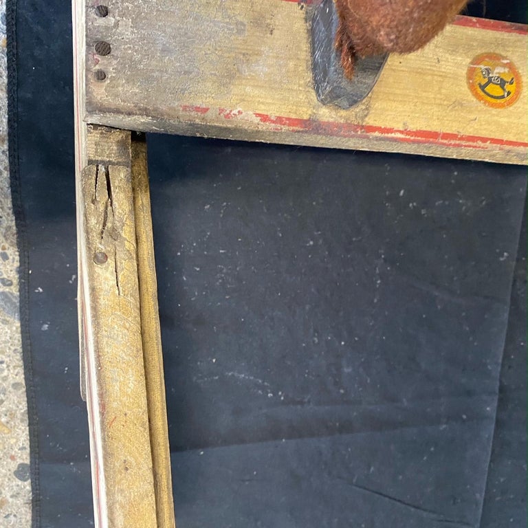 Fetching Folk Art British 19th Century Rocking Horse with Glass Eyes ...