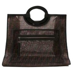 Zilli Purple Shiny Crocodile Grande Maroquinerie Bag For Sale at 1stDibs