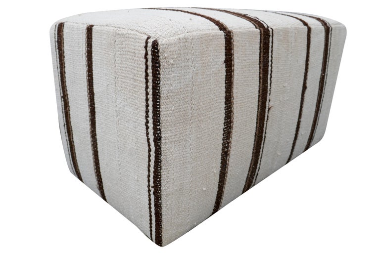 Fi Custom Ottoman In Vintage Berber Tribal Kilim Wool For Sale At 1stdibs
