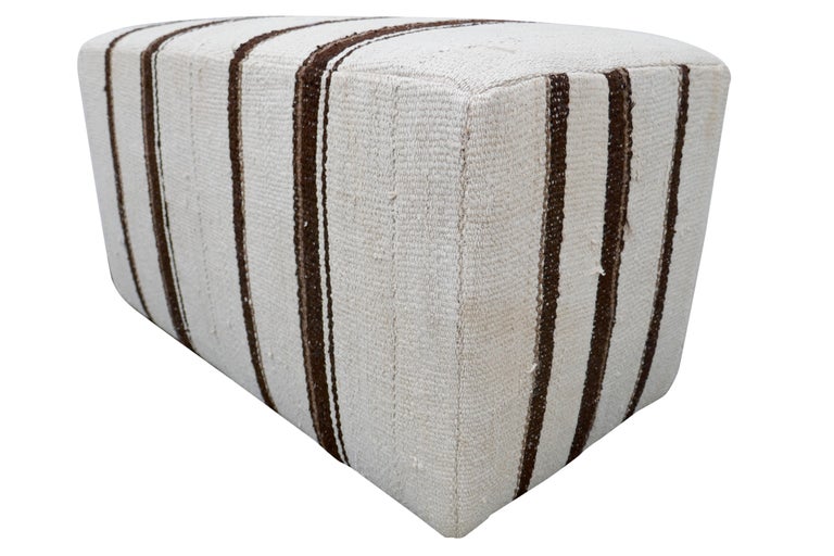 Fi Custom Ottoman In Vintage Berber Tribal Kilim Wool For Sale At 1stdibs