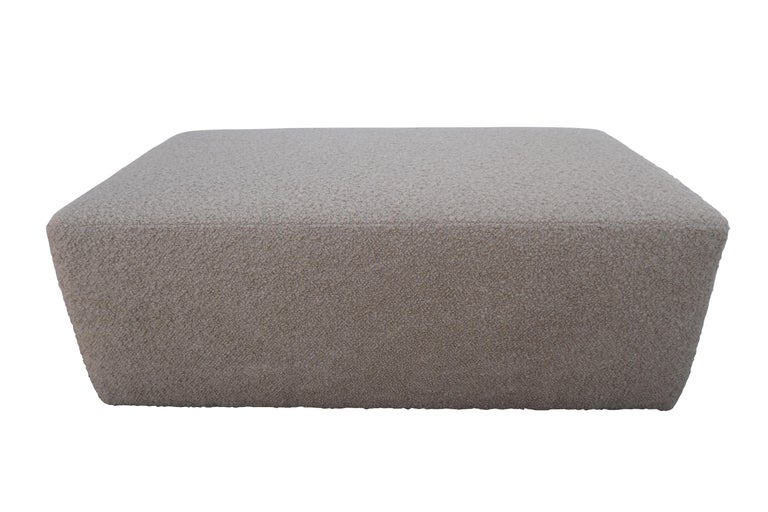 FI Ultra-Luxe Camel Shearling Ottoman, Large For Sale at 1stDibs